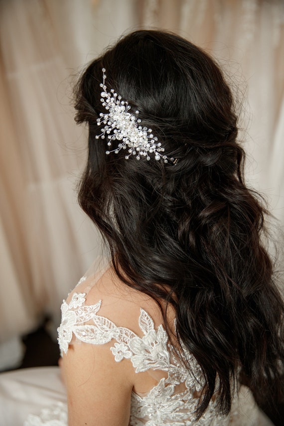 Bridal Hair Comb Pearl Head Piece Wedding | Etsy