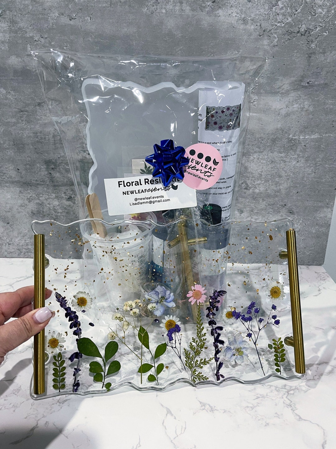 DIY Resin Tray Kit Home Craft Floral of Colored Options All Resin ...