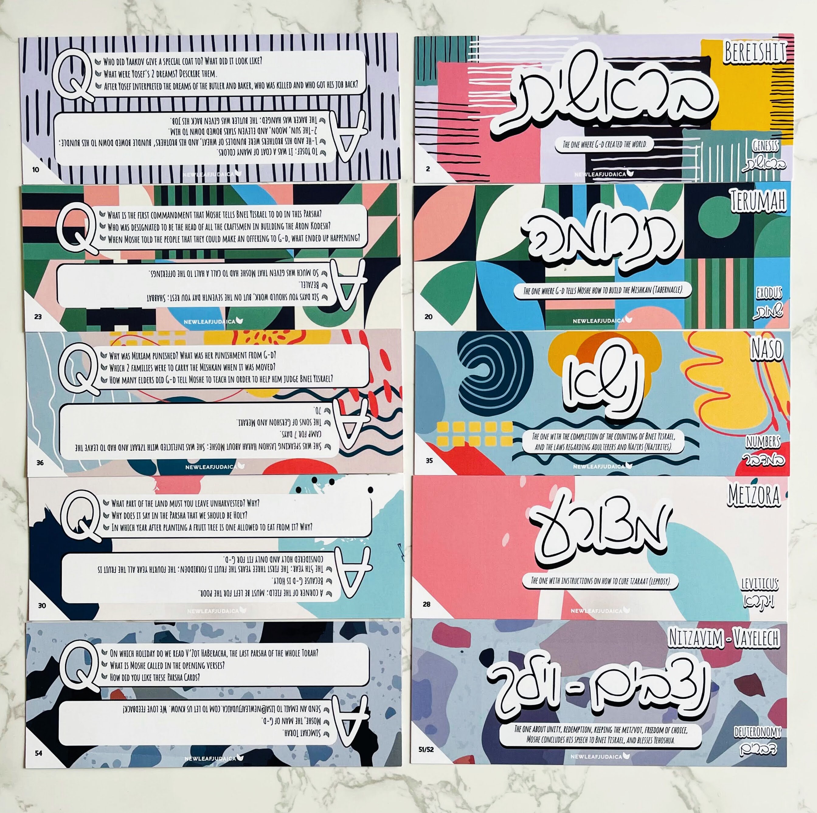 Parsha Cards With Q&A - Etsy