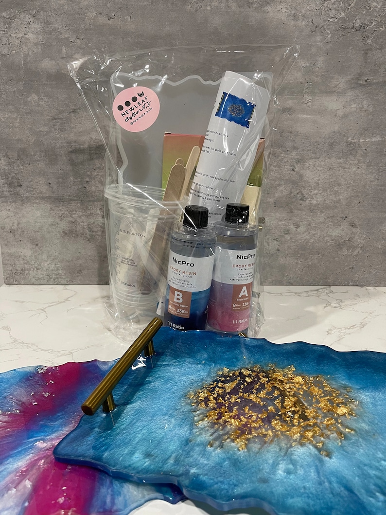 DIY Resin Tray Kit Home Craft Floral of Colored Options All Resin ...