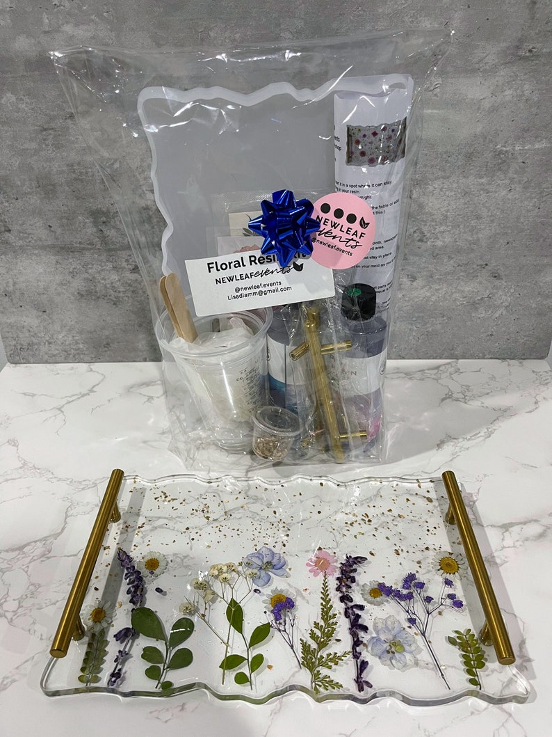 DIY Resin Tray Kit Home Craft Floral of Colored Options All Resin ...