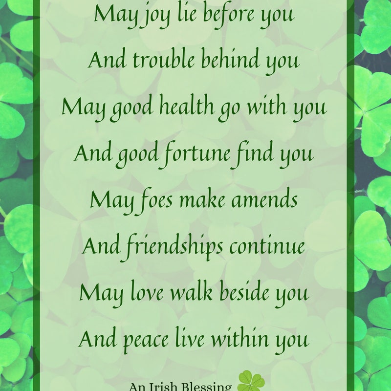 Irish Blessing - Etsy