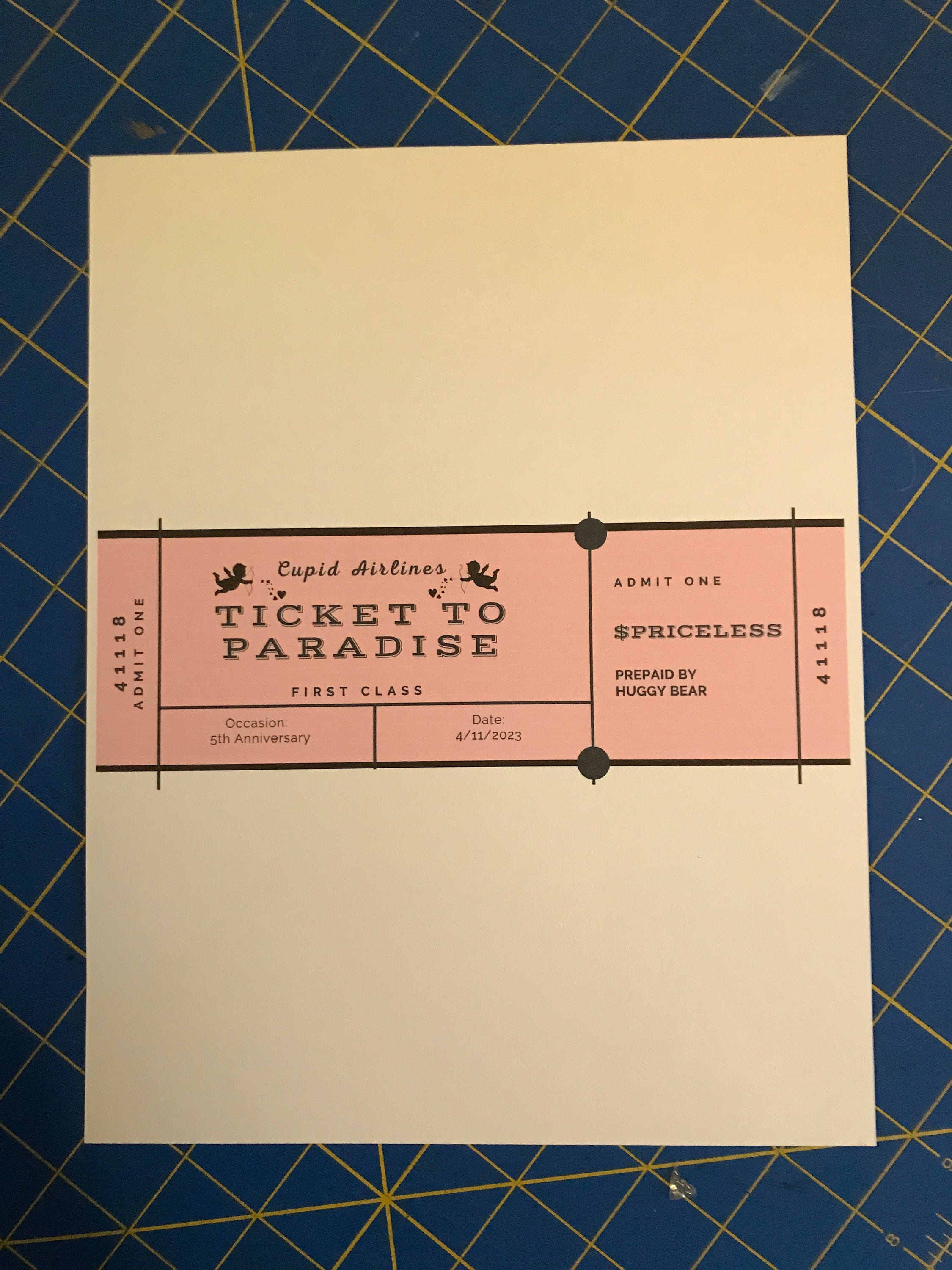 Ticket to Paradise, Digital Download, Valentines Day Surprise, Print ...