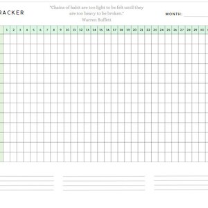 Monthly Habit Tracker, Digital Download, Print Out, Editable on Canva ...