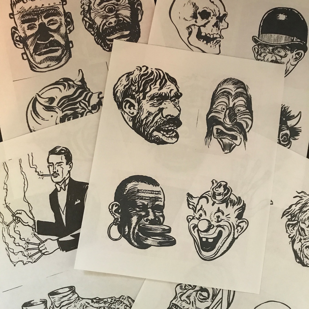 Ghouls Monsters and Gruesome Characters Tear Sheet, Clip Art, Laughing ...