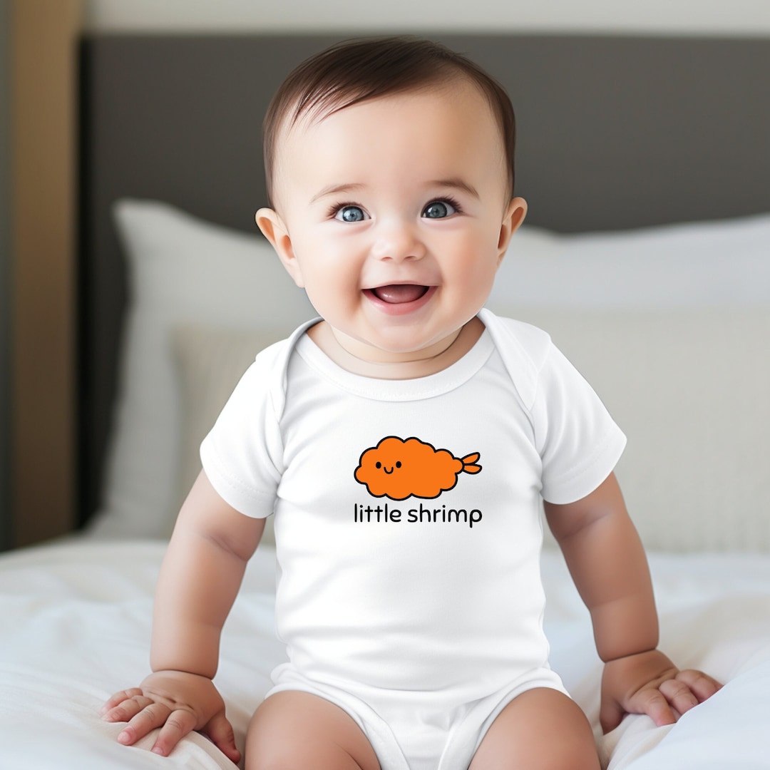 Little Shrimp Baby Onesie®, Foodie Baby Gift Basket, Funny Fried Shrimp ...