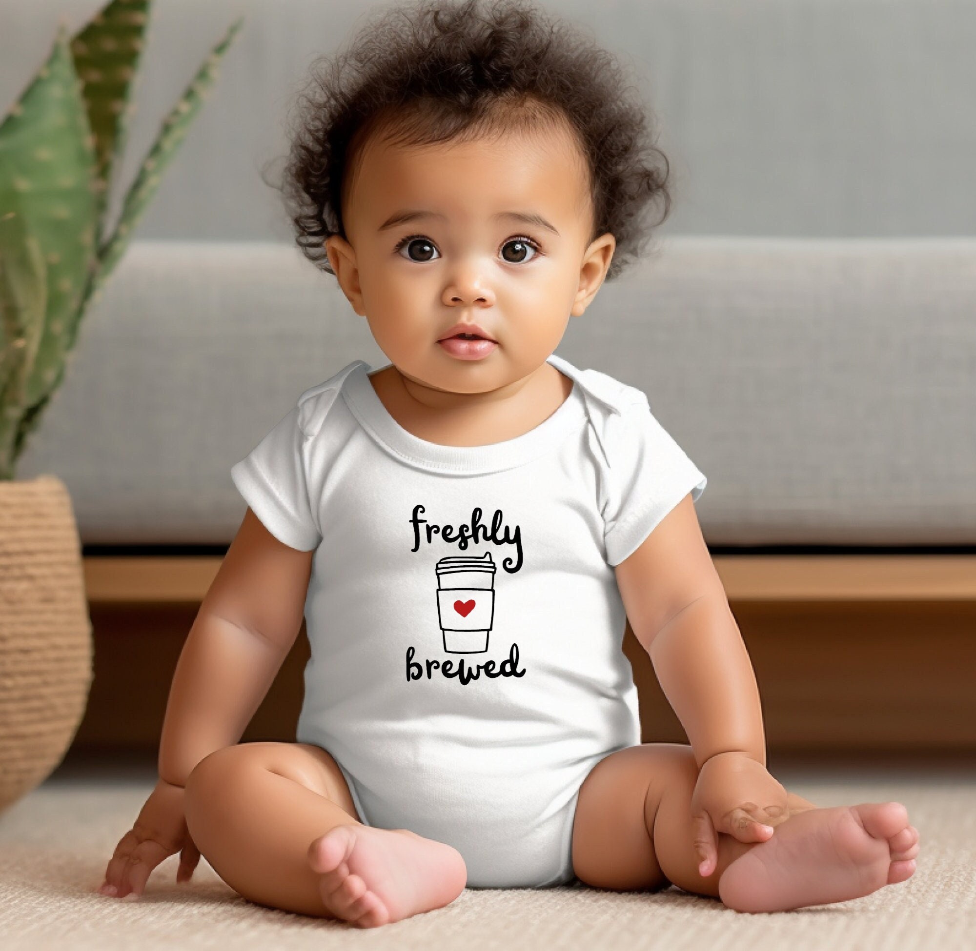 Freshly Brewed Baby Onesie®, Coffee Theme Baby Shower, Coffee Baby ...