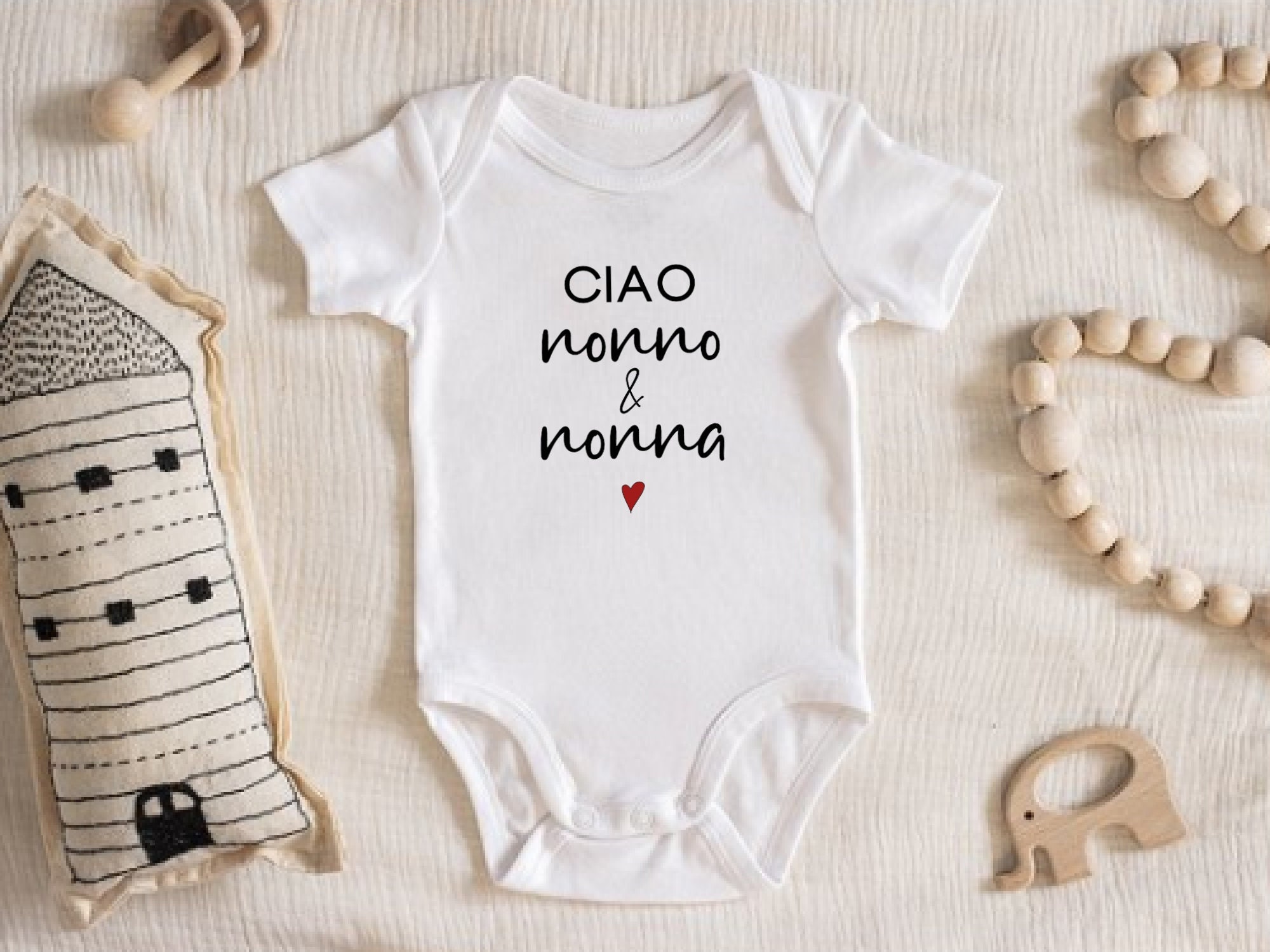 Ciao Nonno and Nonna Grandparents Reveal Onesie, Italian Baby Onesie, Gift for Nonna & Nonno ...