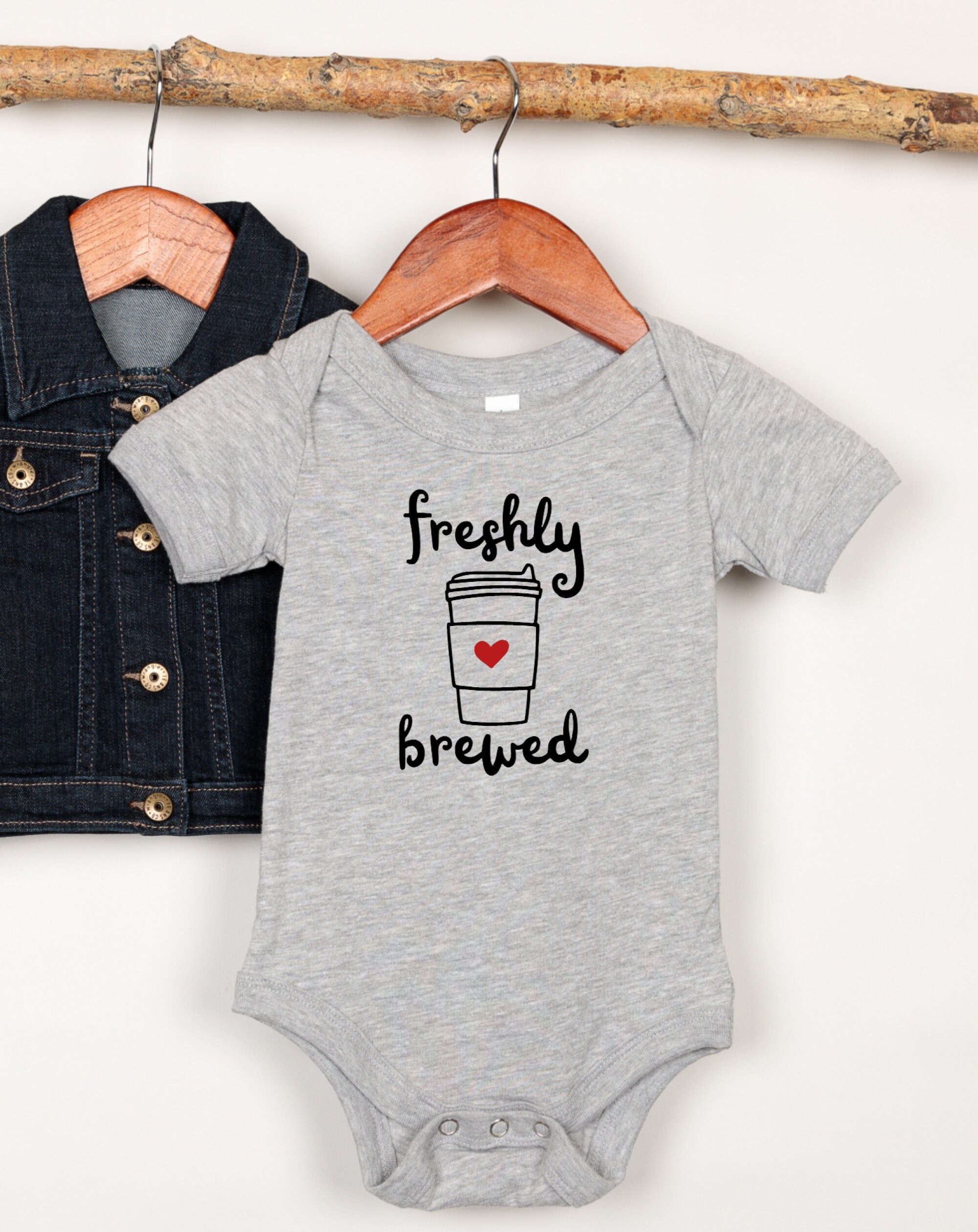 Freshly Brewed Baby Onesie®, Coffee Theme Baby Shower, Coffee Baby ...