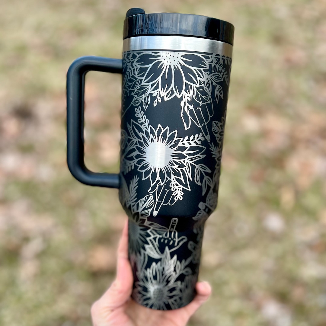 Hidden Middle Finger Tumbler - Funny Tumbler - Full Wrap - Coffee Cup ...