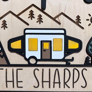 Happy Campers Camping Sign, Fifth Wheel, Tent Camper Door Sign ...