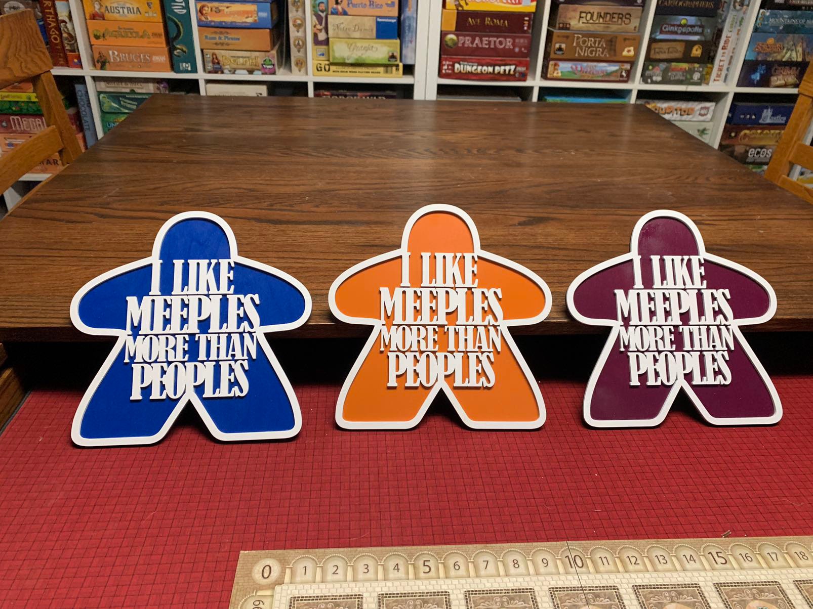 Meeple Sign I Like Meeples More Than Peoples | Etsy