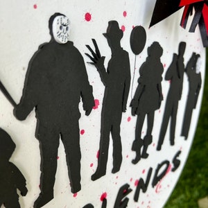 Horror Movie Friends Sign - Door Hanger - Halloween Decor - Spooky Sign ...