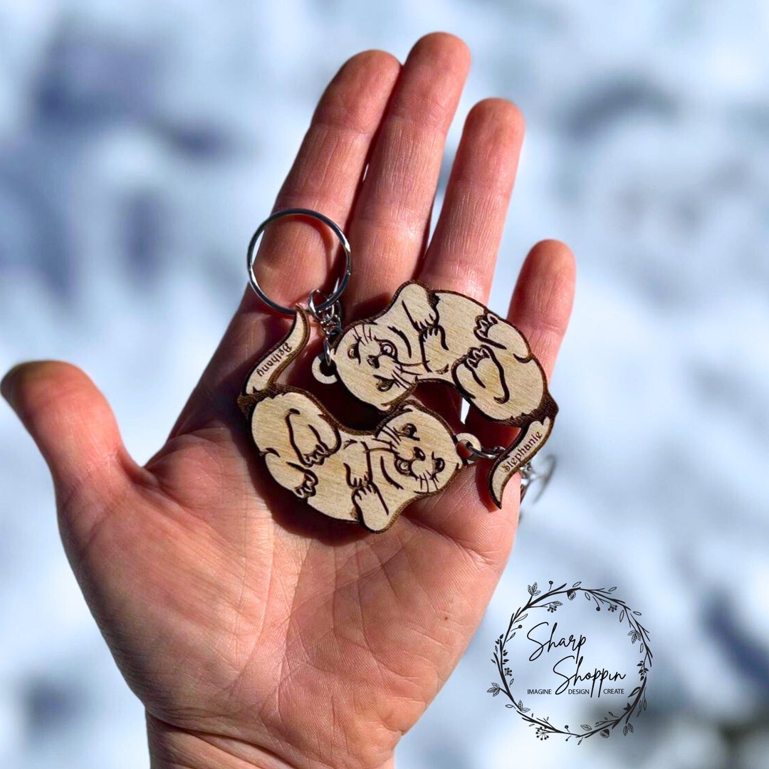 Adorable Sea Otter/sea Creature Keychain Pair Set of 2 Best Friends ...