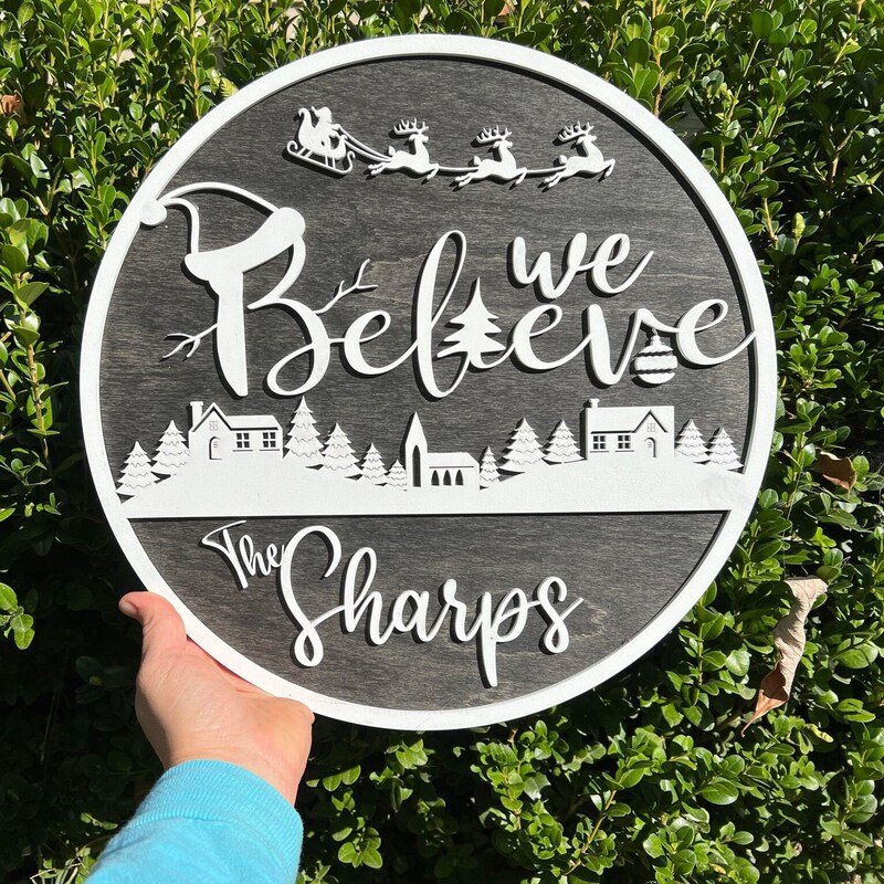 Christmas Door Sign - Etsy