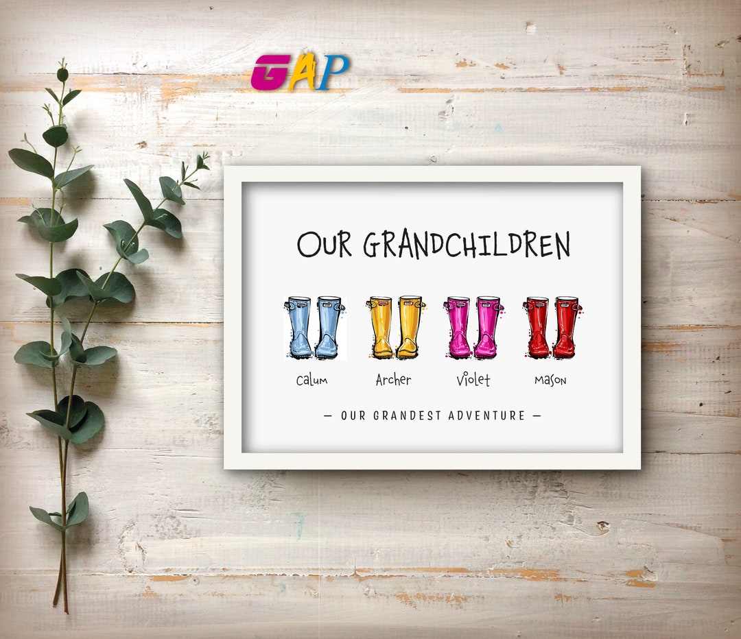 Gran Gift Grandparents Poster Grandad Picture Granny Birthday ...
