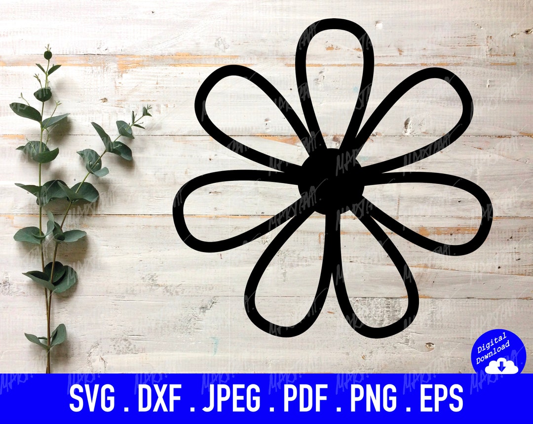 Daisy Flower Cut Files Svg Png Dxf Ai Eps Jpg Pdf Instant Download ...
