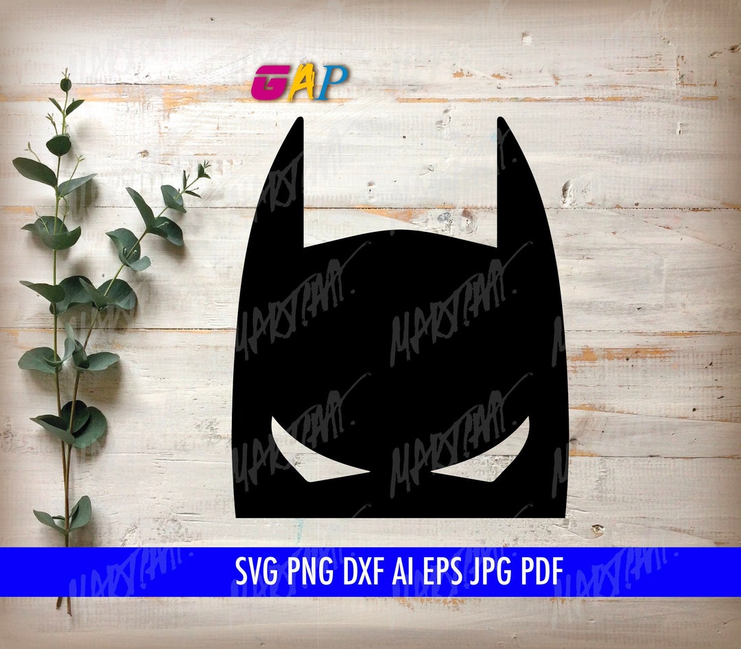 Bat Man Mask Svg Vampire Zip Folder Svg Png Dxf Ai Eps Jpg Pdf Instant ...