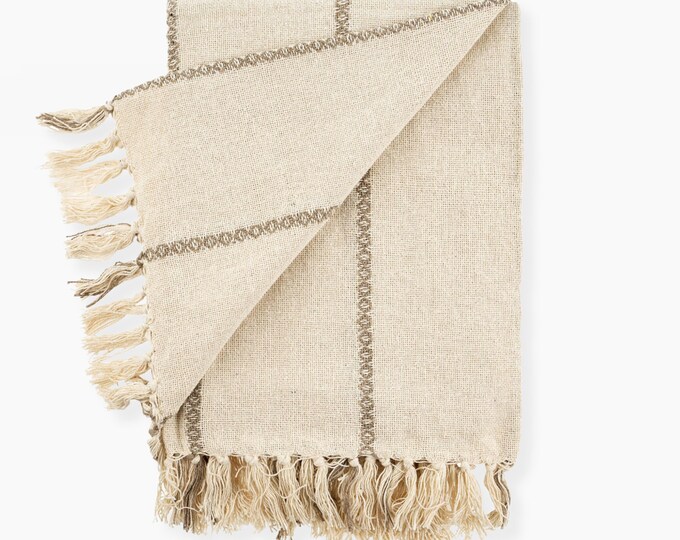 Woven Sand Stripe Throw Blanket - Etsy