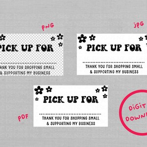 Pick up Sticker for Thermal Printer PNG Local Pickup Sticker - Etsy