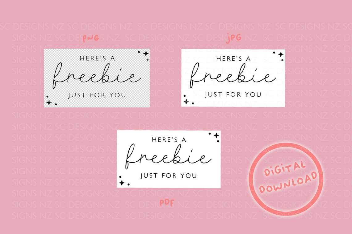 Freebie Sticker for Thermal Printer PNG | Free Stuff Sticker | Small ...