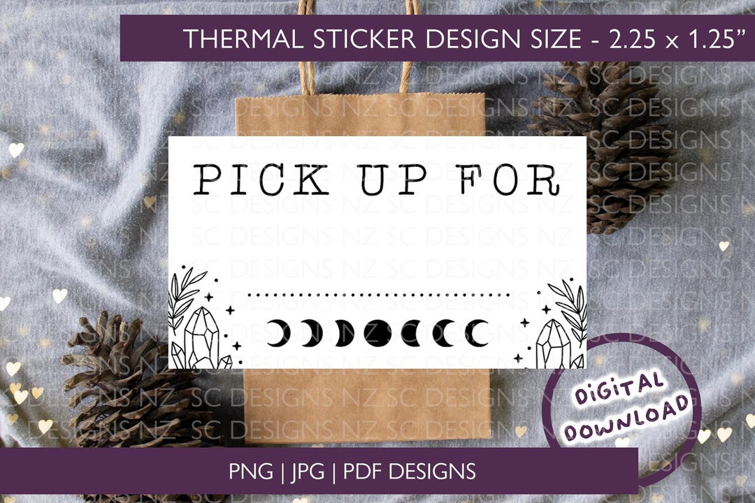 Pick up Sticker for Thermal Printer PNG | Local Pickup Sticker | Small ...
