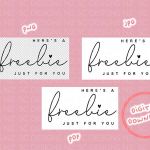 Freebie Sticker for Thermal Printer PNG | Free Stuff Sticker | Small ...