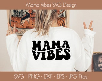 Mama Wavy Text Svg - Etsy