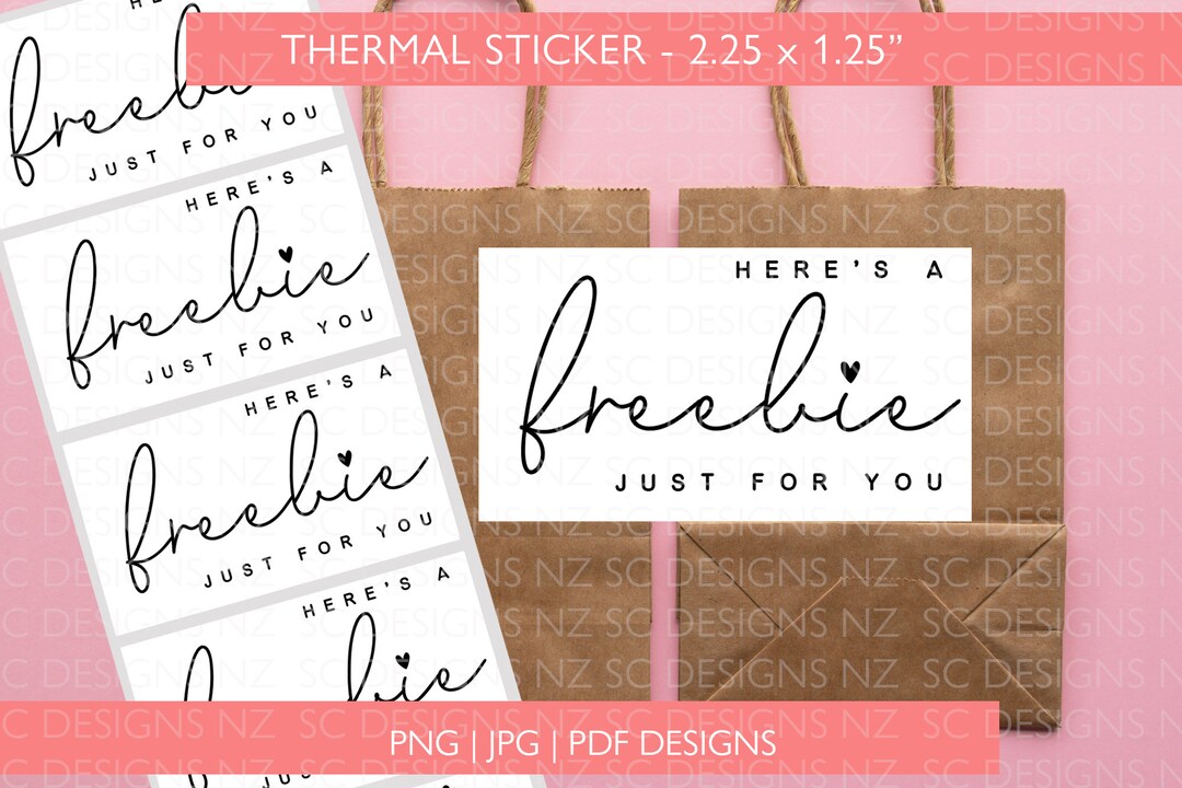 Freebie Sticker for Thermal Printer PNG | Free Stuff Sticker | Small ...