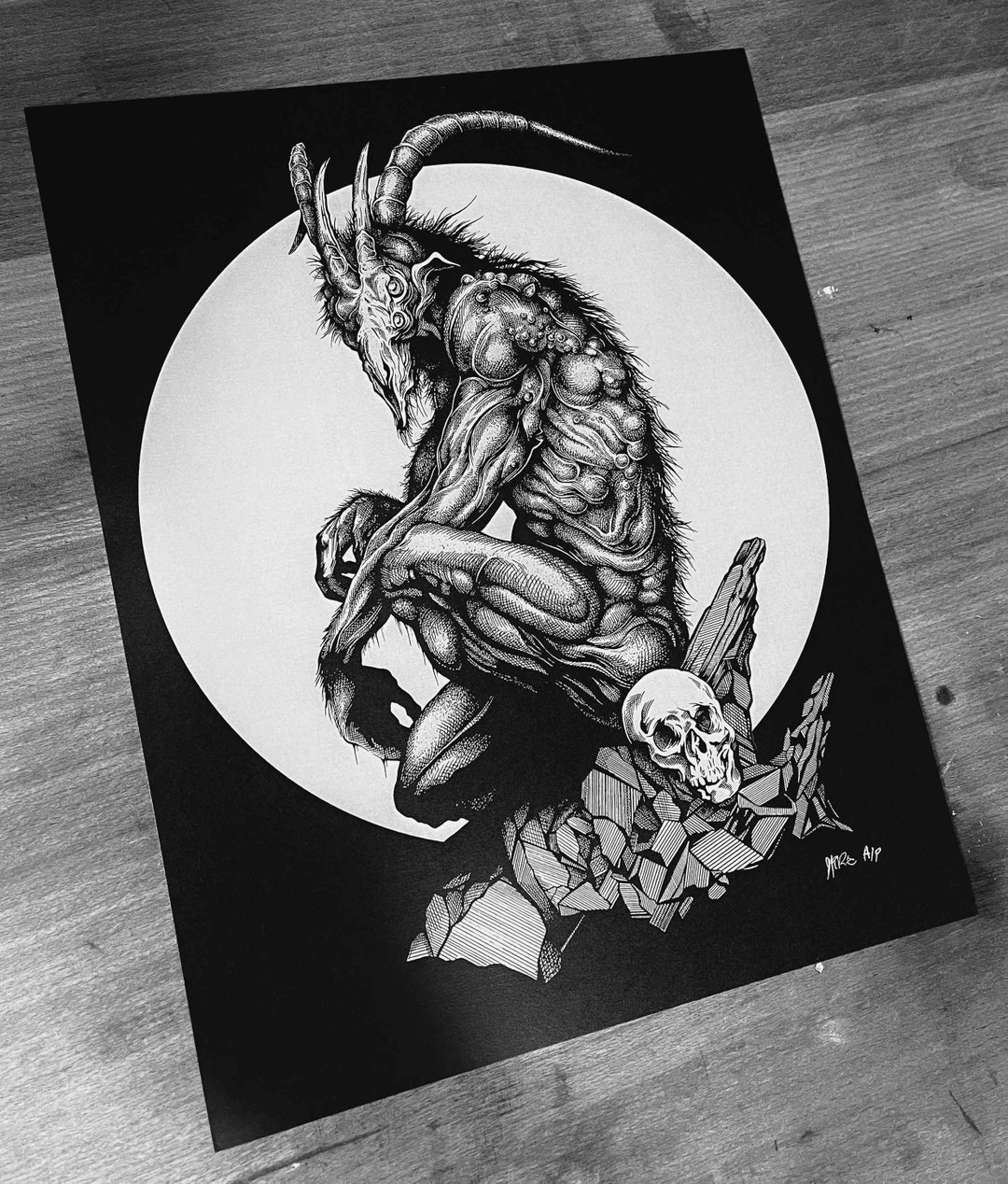 Gather | Goat Man Print | Fantasy Art Print - Etsy