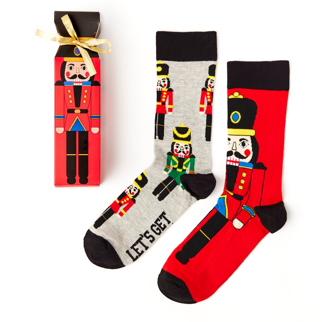 Unisex Nutcracker Socks Gift Set Gift 2 Pairs Cotton Rich Socks Premium ...