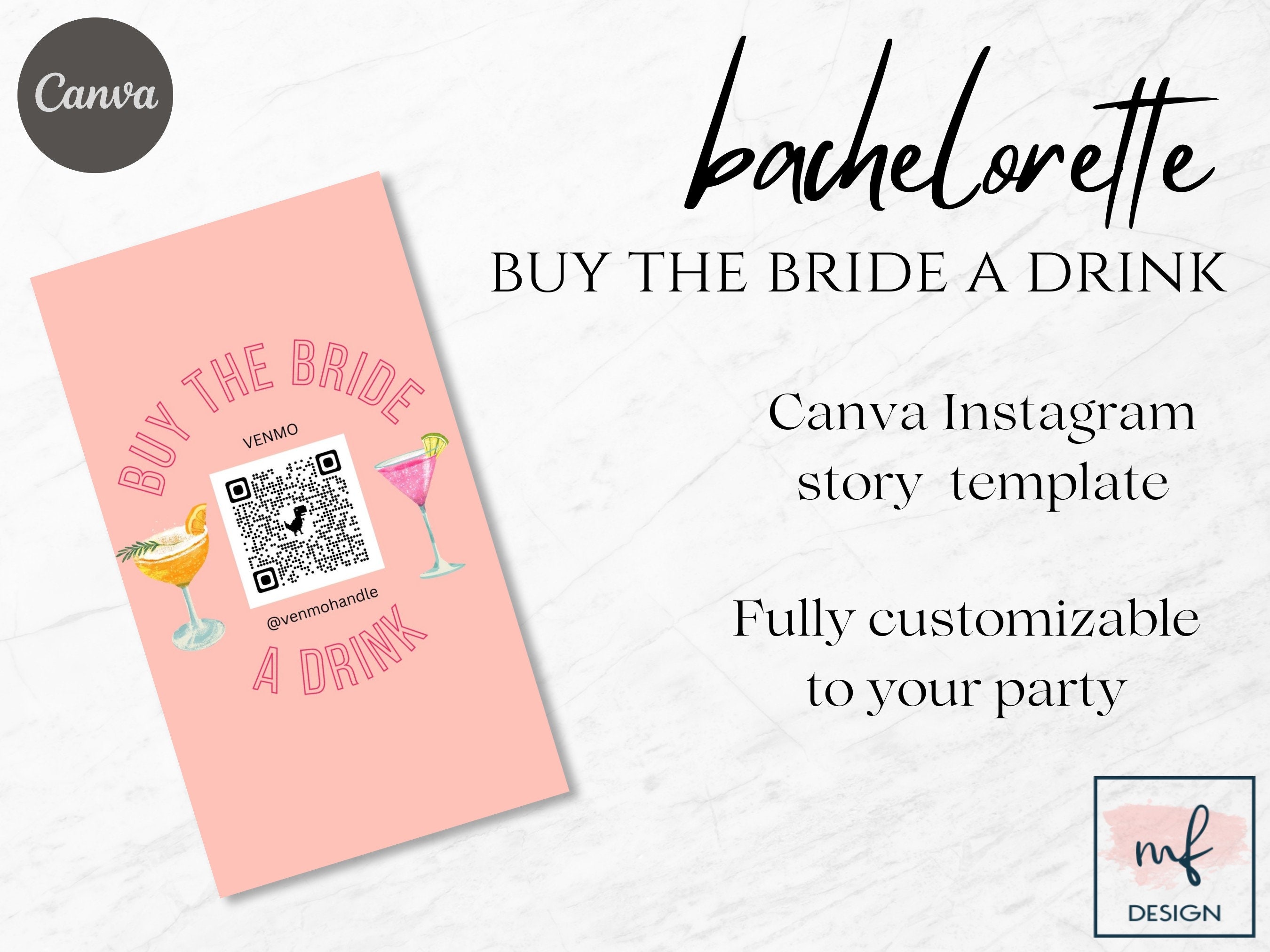 Buy the Bride A Drink Instagram Story Template Tropical Bachelorette ...