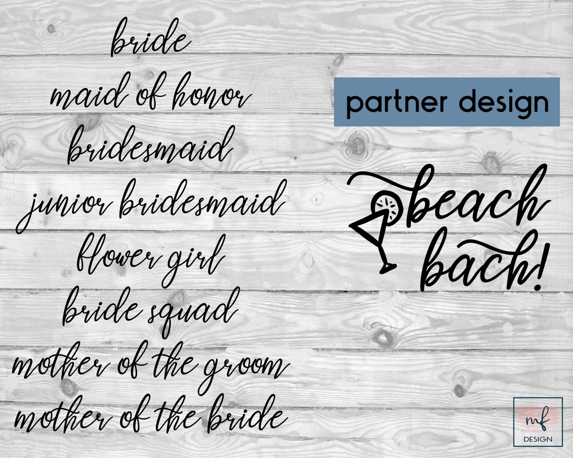 Beach Bach SVG Beach Bash Svg Bachelorette Svg Bride Svg - Etsy
