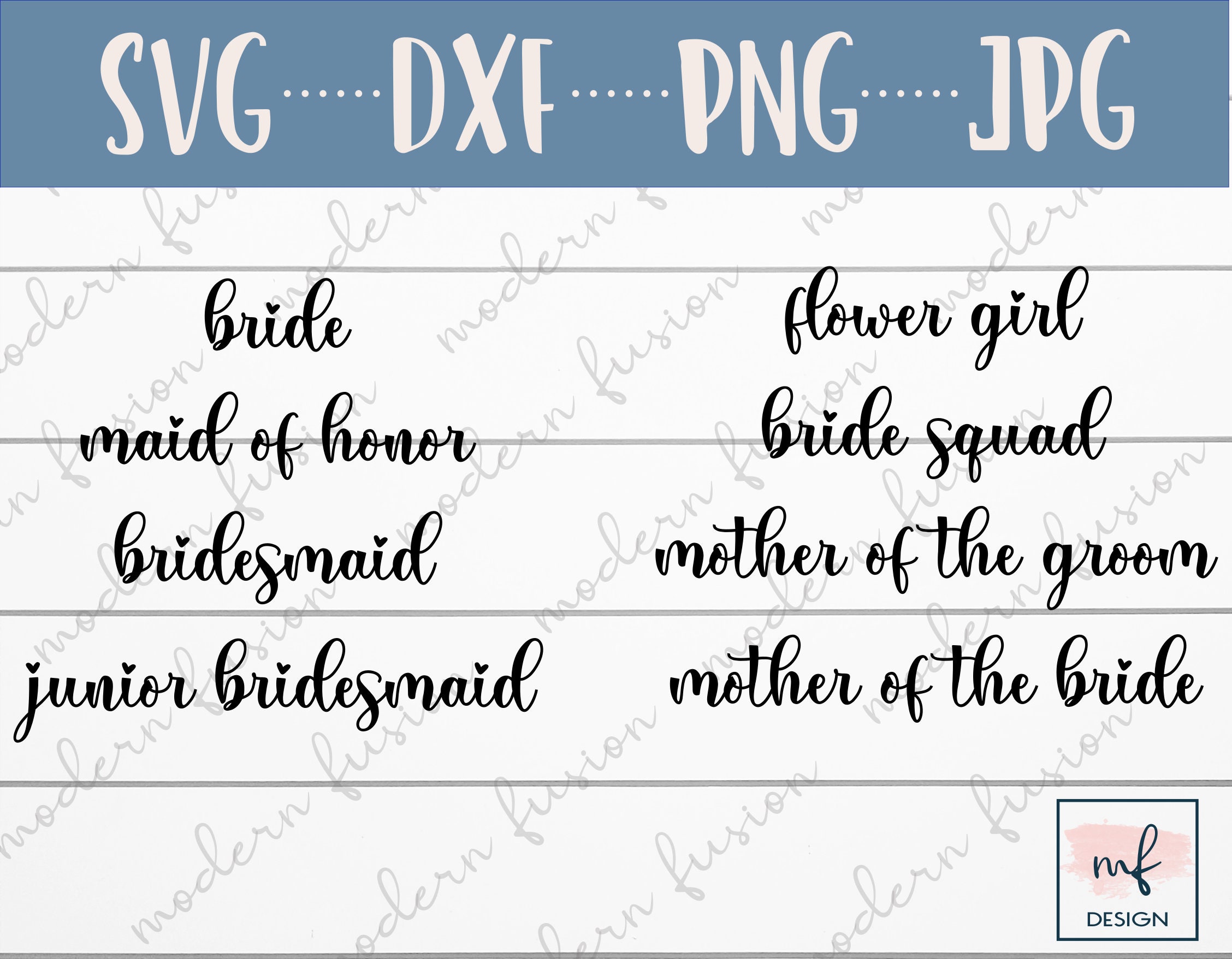 Bridal Party Titles-married Y'all SVG, SVG Files for Cricut ...