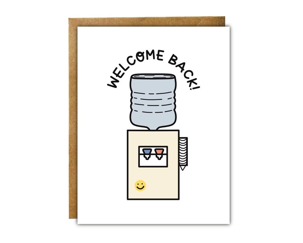 Welcome Back Card | Back in Office | Staff Employee Thank You | First ...
