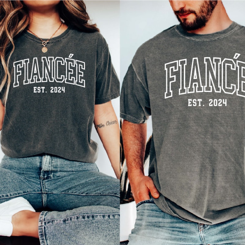 Engagement Couple Shirts - Etsy