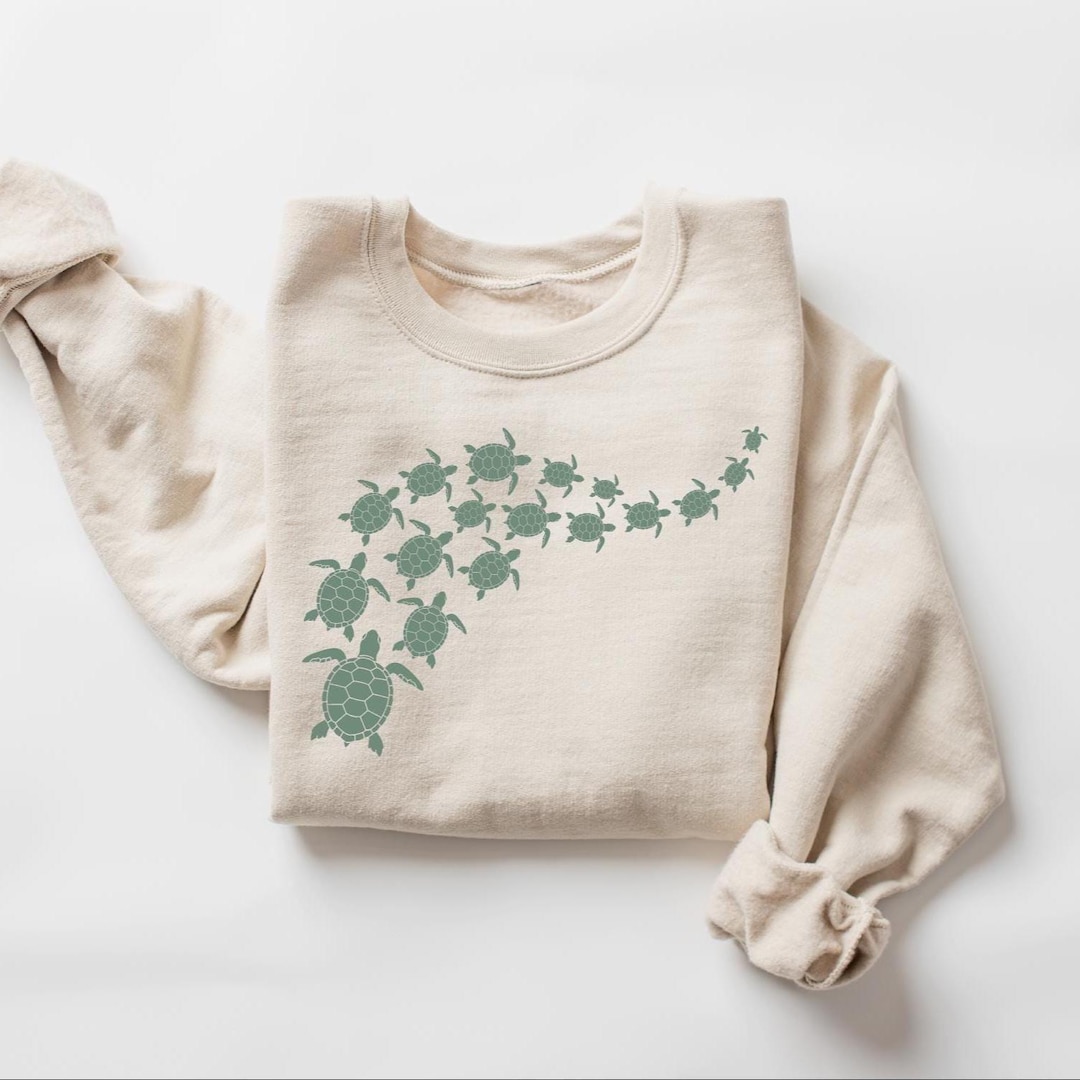 Ocean Turtle Sun Sweatshirt, Sea Turtles Shirt, Womens Summer Shirt ...