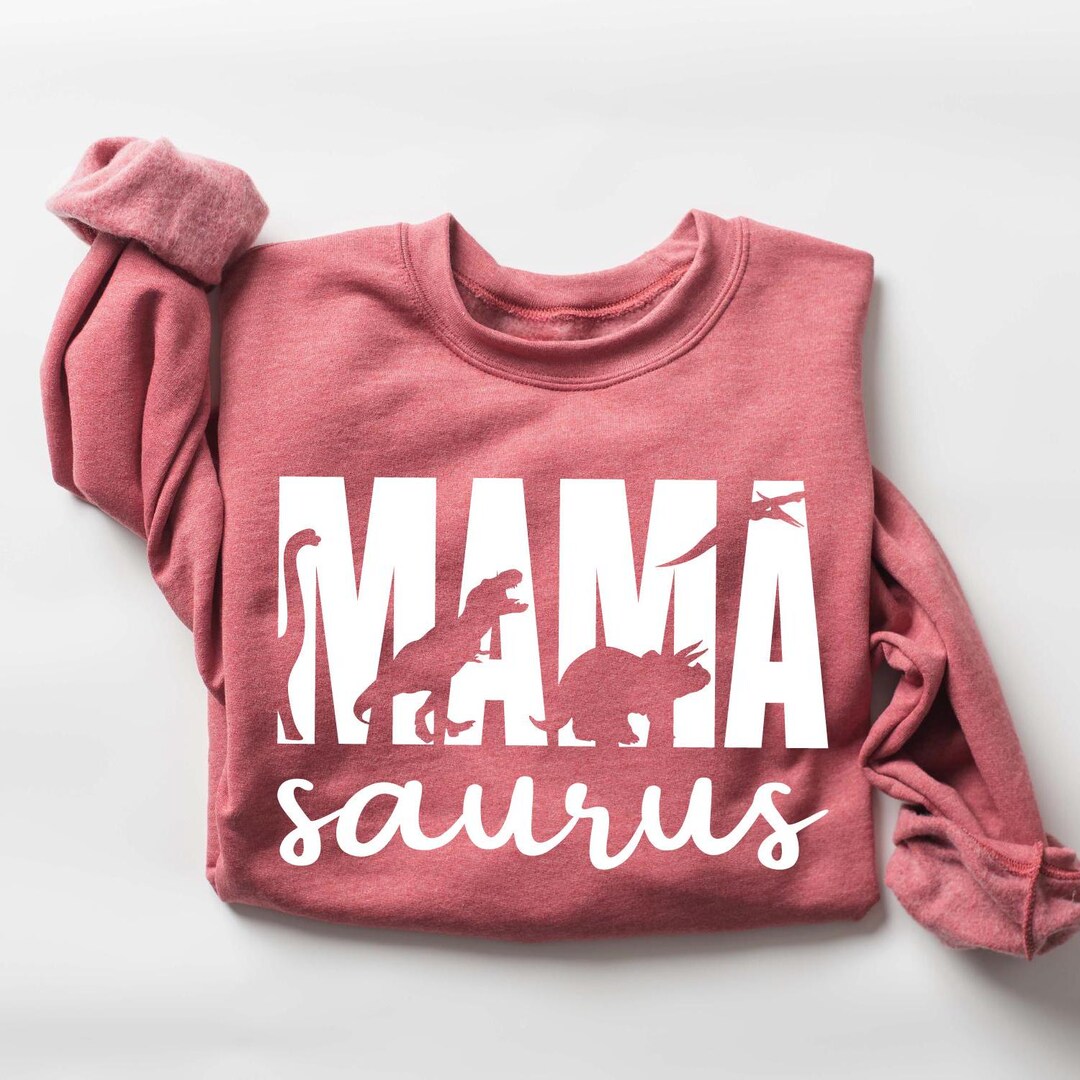 Mama Saurus Sweatshirt, Dinosaur Mom Sweatshirt, Cute Mama Sweatshirt ...