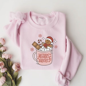 Retro Gingerbread Christmas Sweatshirt, Merry Christmas, Christmas ...