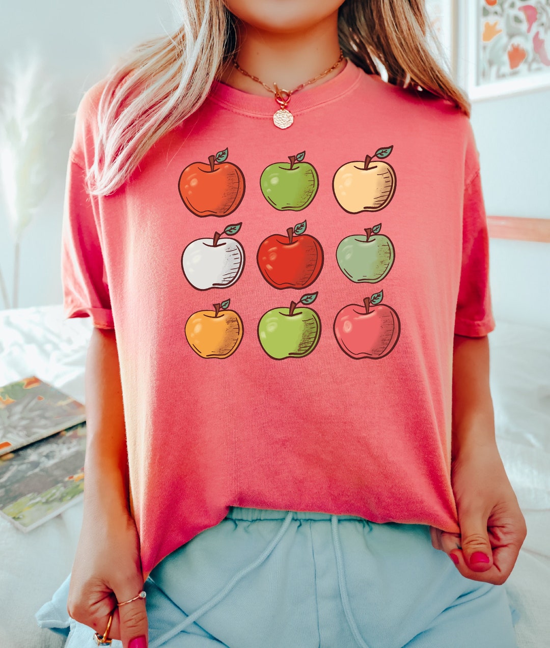 Cute Apples Shirt, Apple Lover Shirt, Gift for Apple Shirt, Summer Girl ...