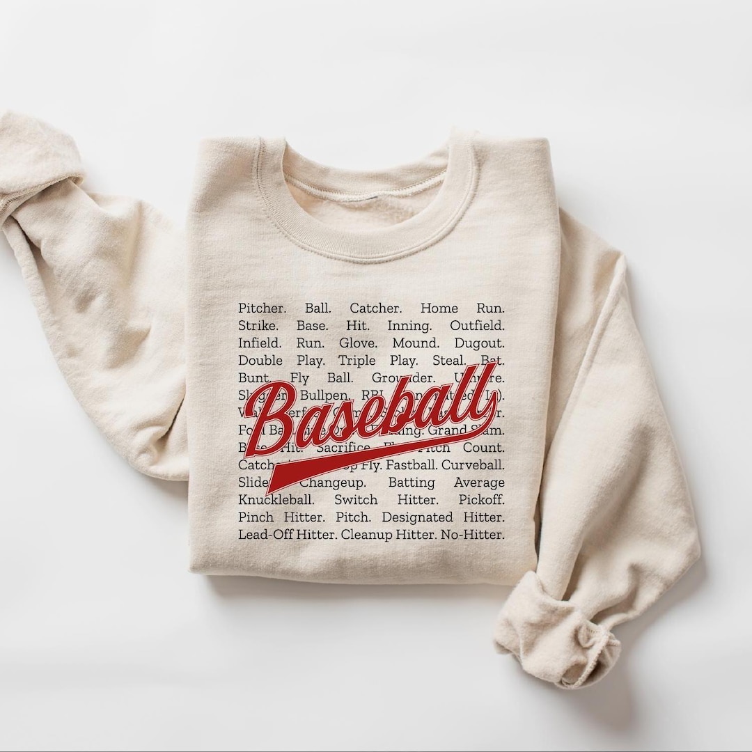 Cute Baseball Sweatshirt, Baseball Lover Gift, Baseball Game Day ...