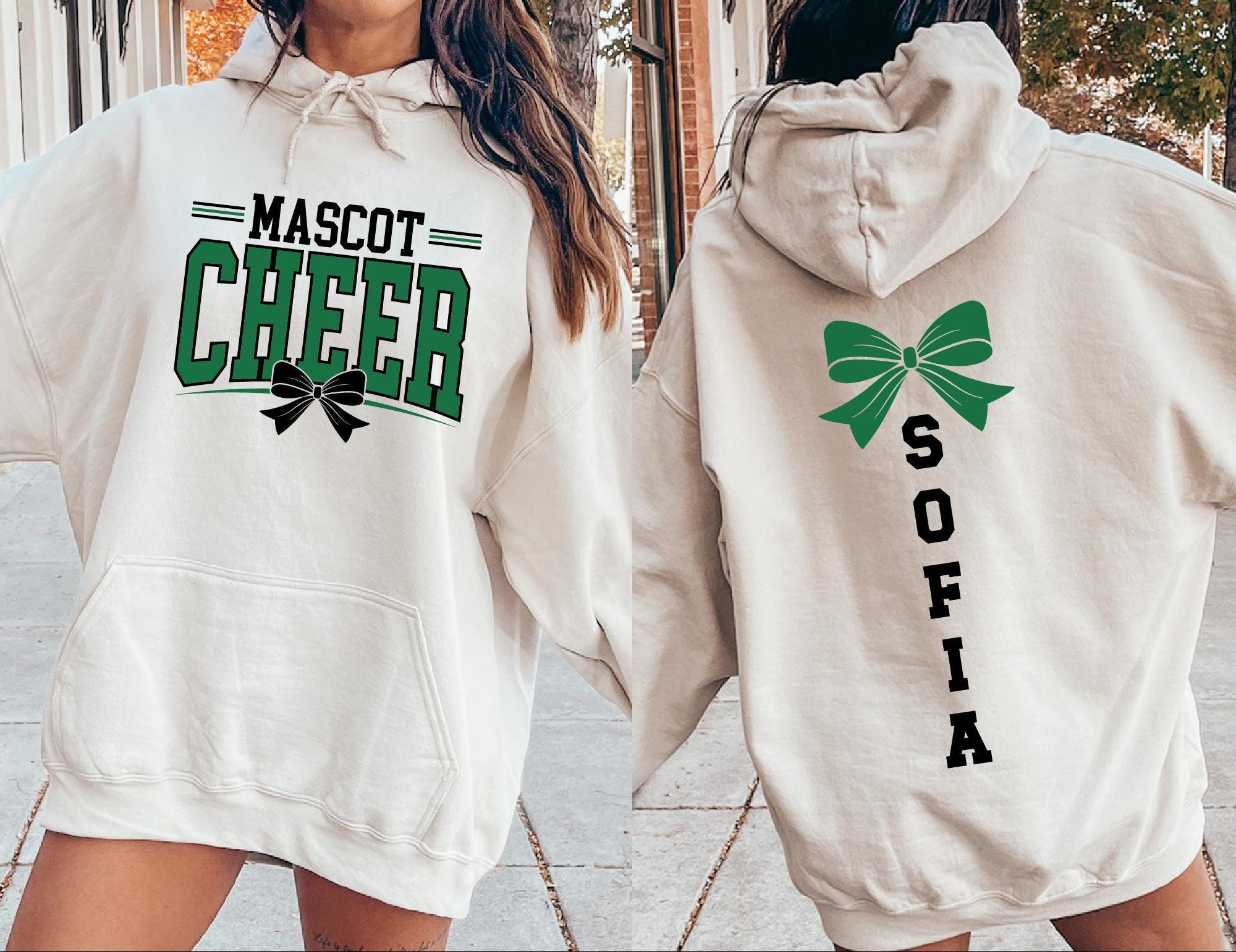 Custom Cheer Sweatshirt With Mascot Name, Personalized Cheerleader ...