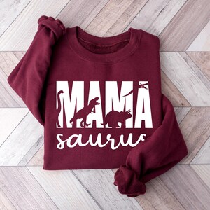 Mama Saurus Sweatshirt, Dinosaur Mom Sweatshirt, Cute Mama Sweatshirt ...