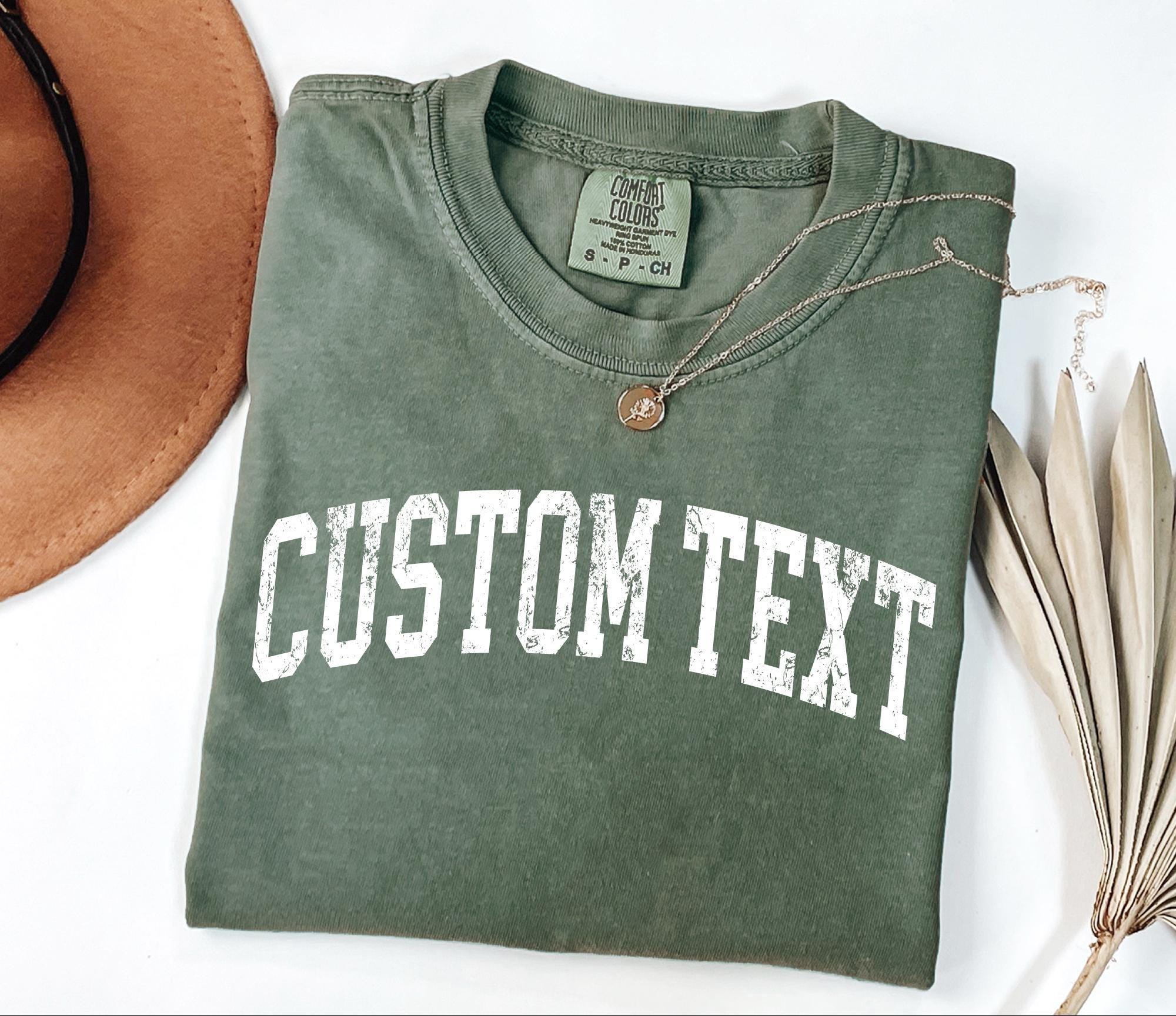Custom Text Shirt, Custom Logo Shirt, Personalized Text Shirt, Your ...