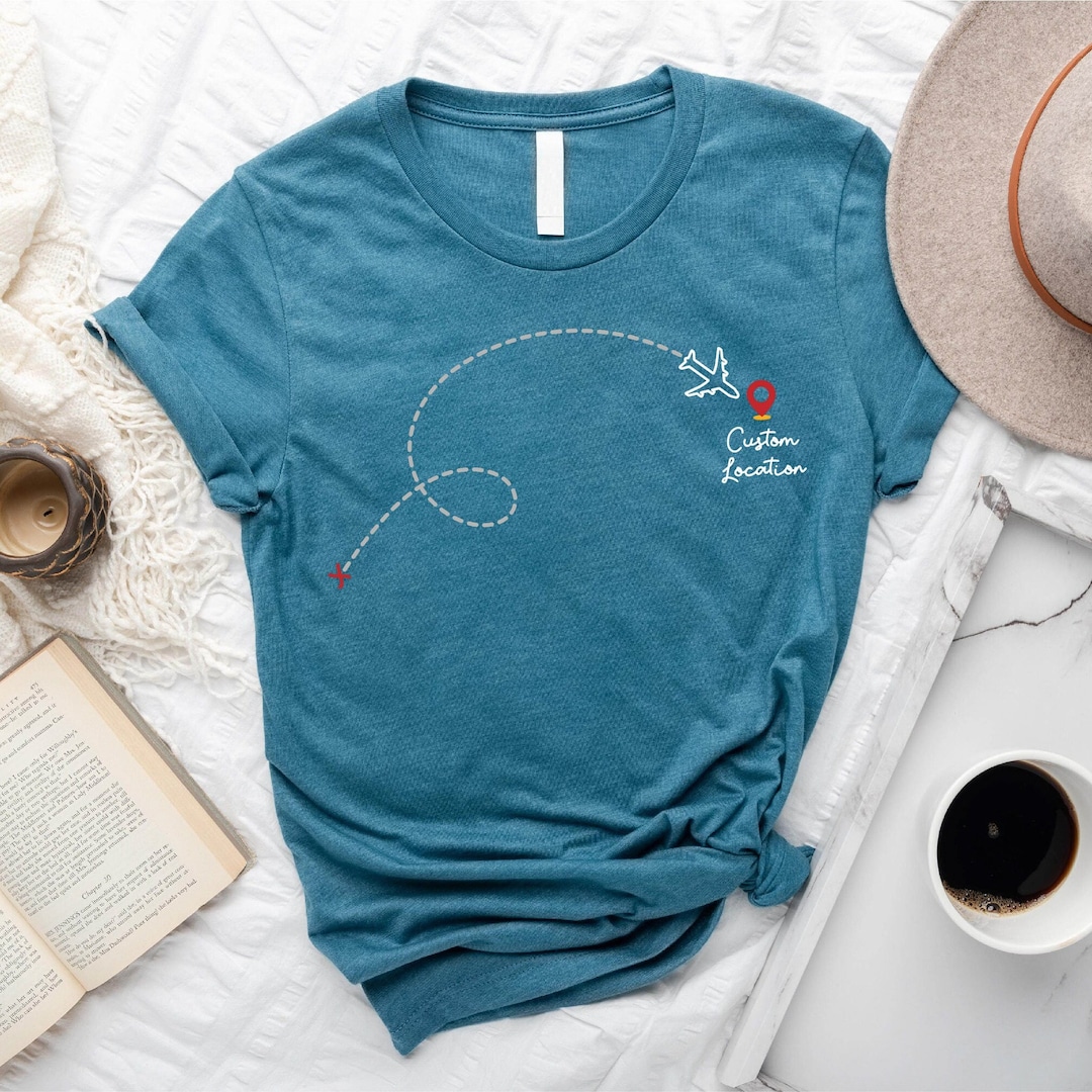 Custom Family Travel Shirt, Flight to Custom Destination Shirt, Flight ...