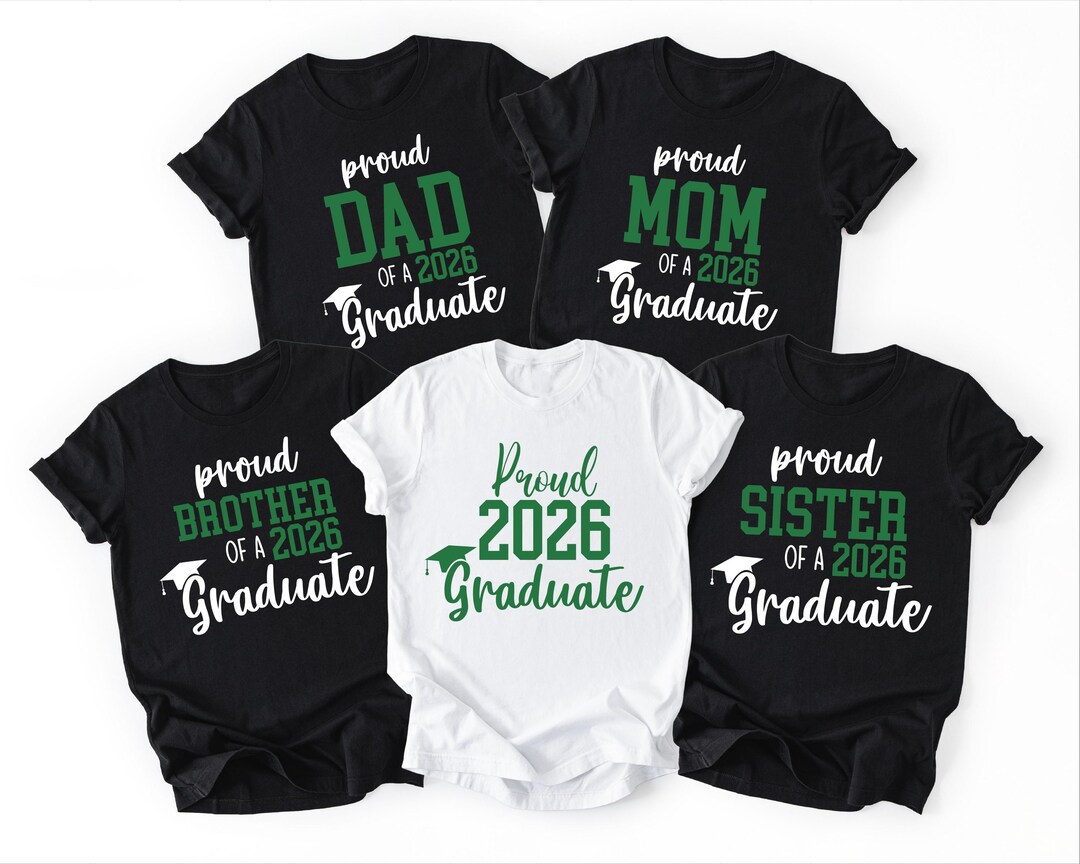 Personalized Family Matching Graduation Shirts, Class of 2026 Family ...