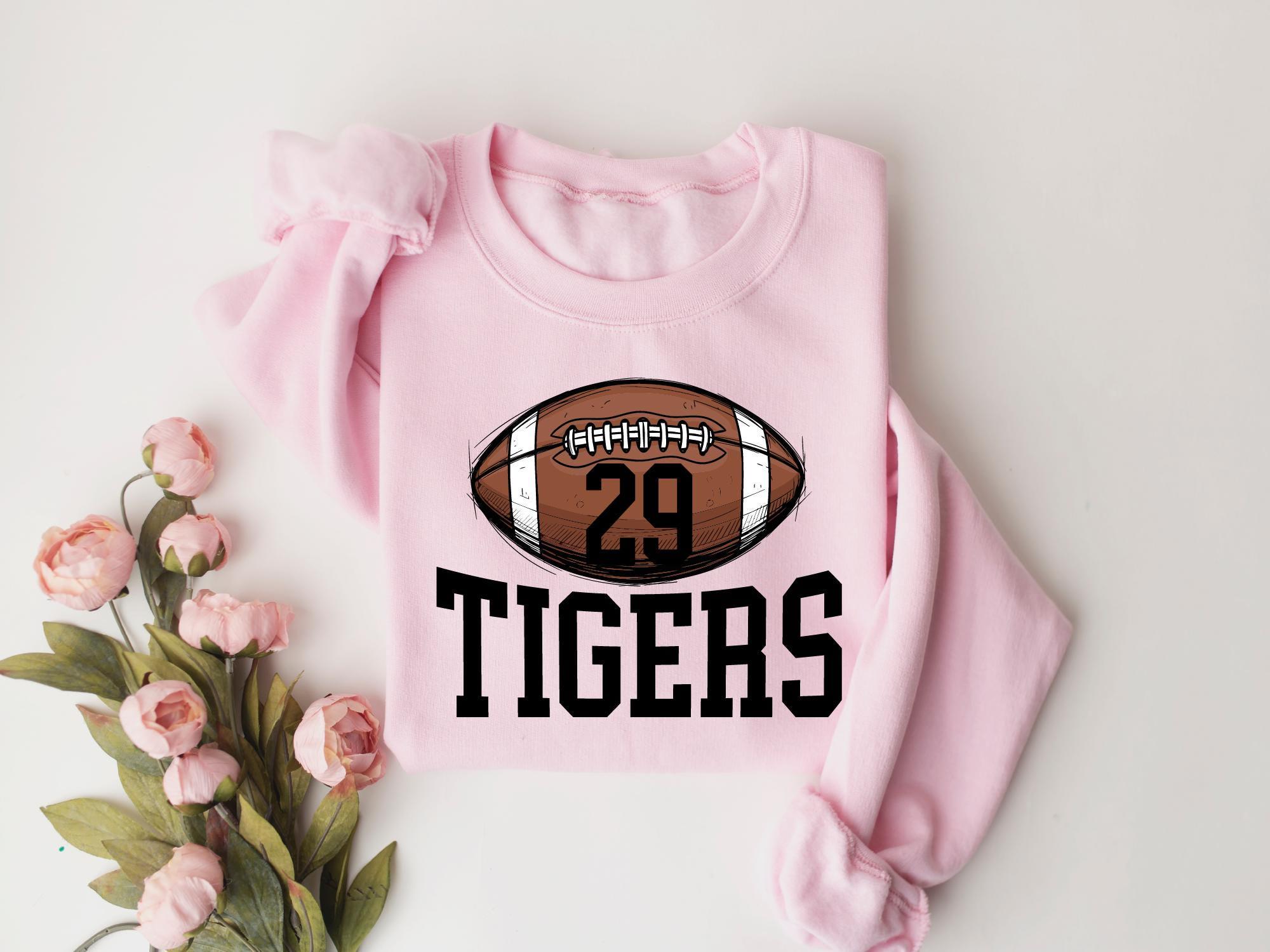 Custom Football Mascot Name & Number Sweatshirt, Fall Football Season ...