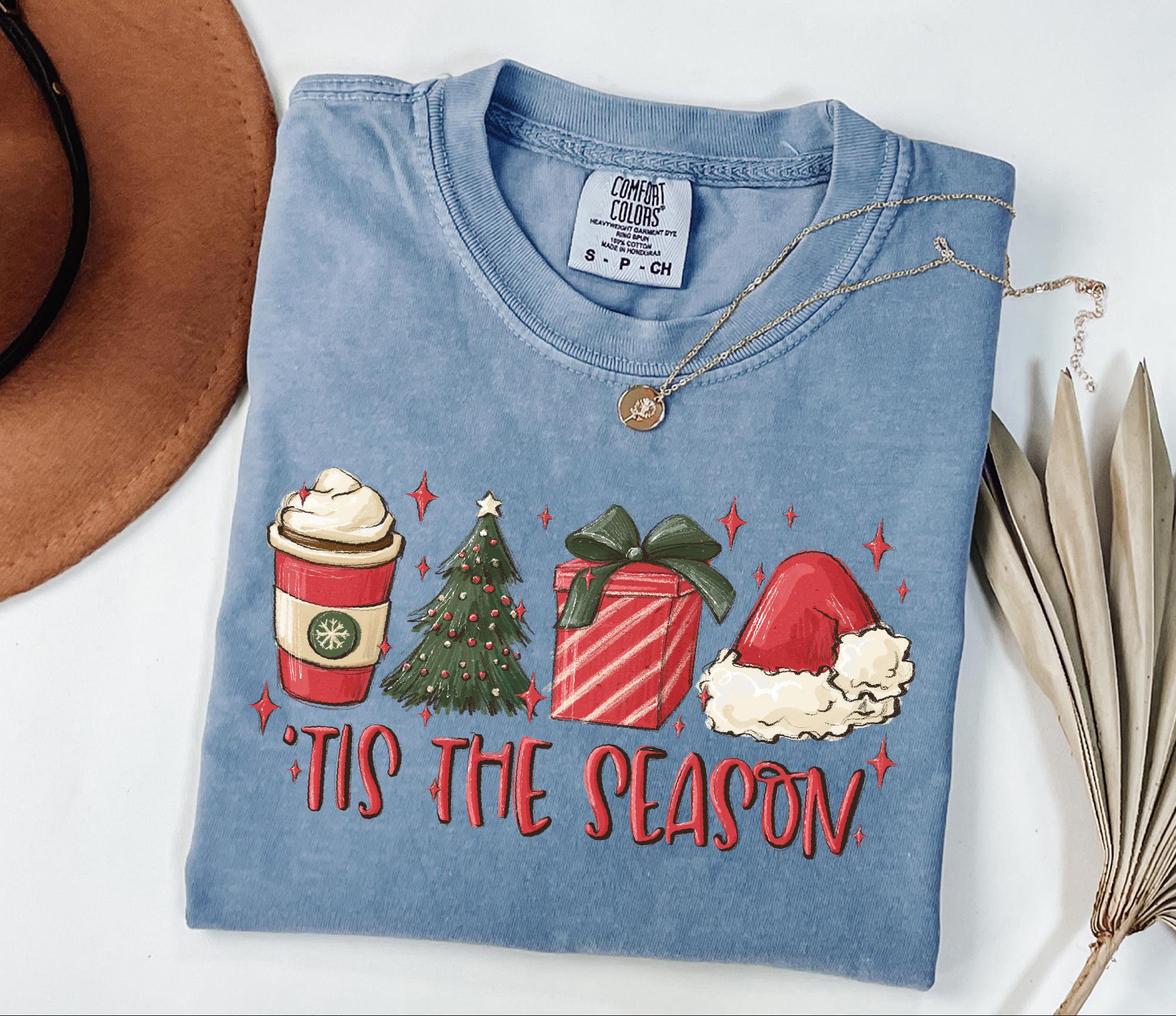 Tis the Season Shirt : Merry Christmas Shirt, Holiday Coffee Lover Gift ...