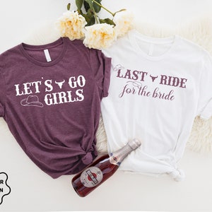 Western Bachelorette Party Shirts, Last Ride for the Bride Shirt, Rodeo ...