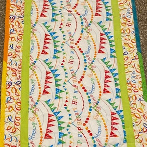 Happy Birthday!!!! Quilted Table Runner 15” X 46” #8606 - Etsy